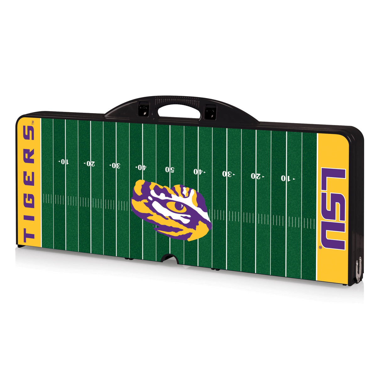 LSU Tigers Football Field - Picnic Table Portable Folding Table with S ...