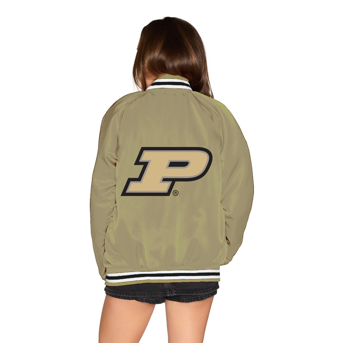 Purdue Satin Letterman Bomber Jacket – SOK Sports